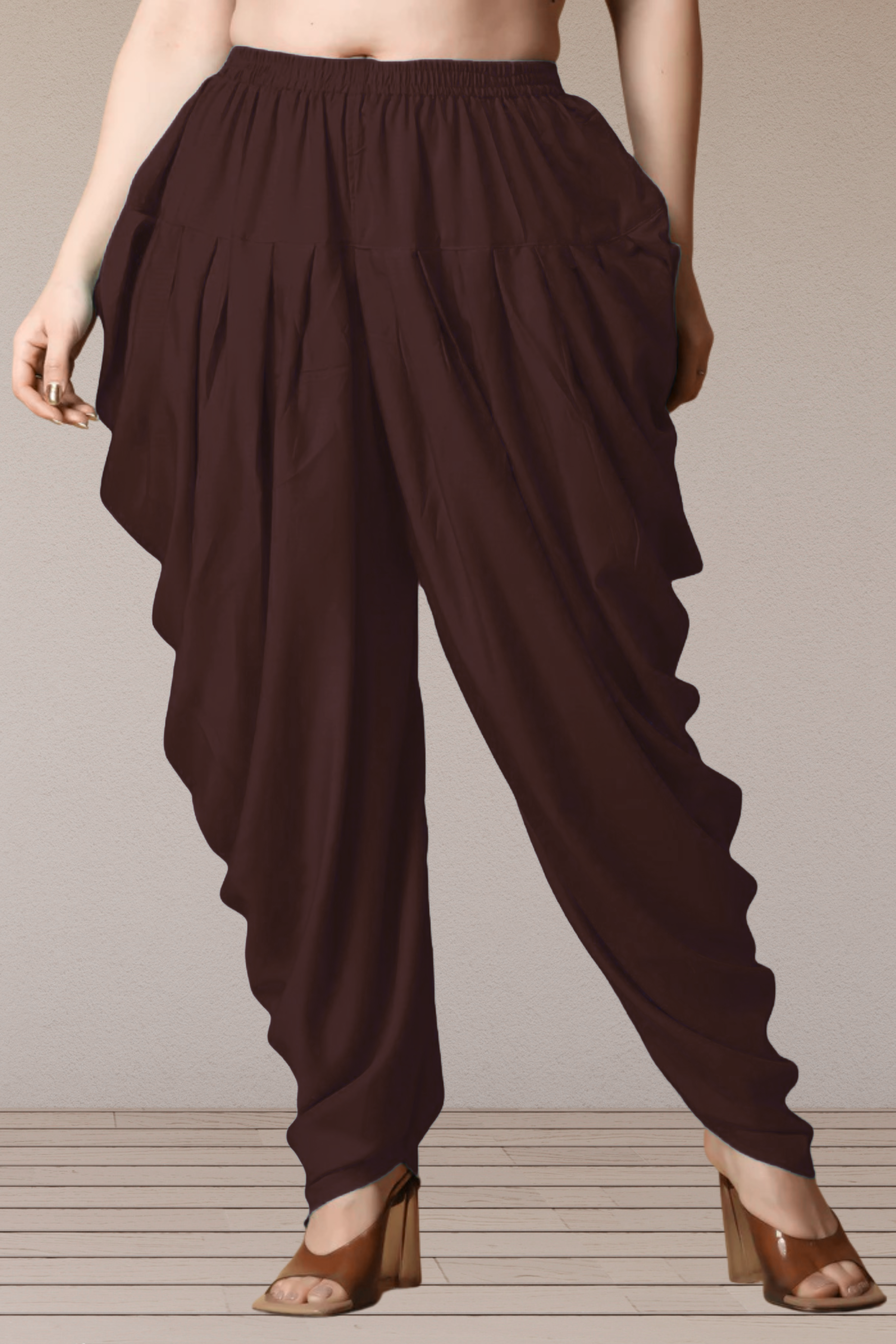 Buy Plus Size Coffee Belted Dhoti Salwar | Apella - The XS to 10XL Store