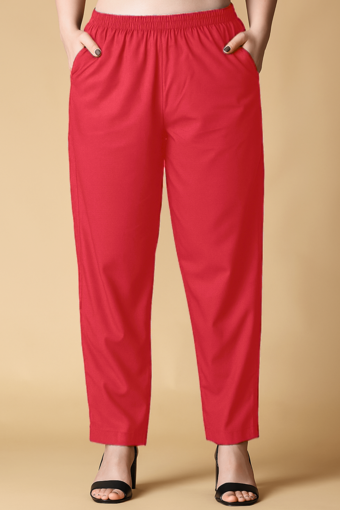 Buy Plus Size Rose Pink Cotton Kurti Pant | Apella - The XS to 10XL Store