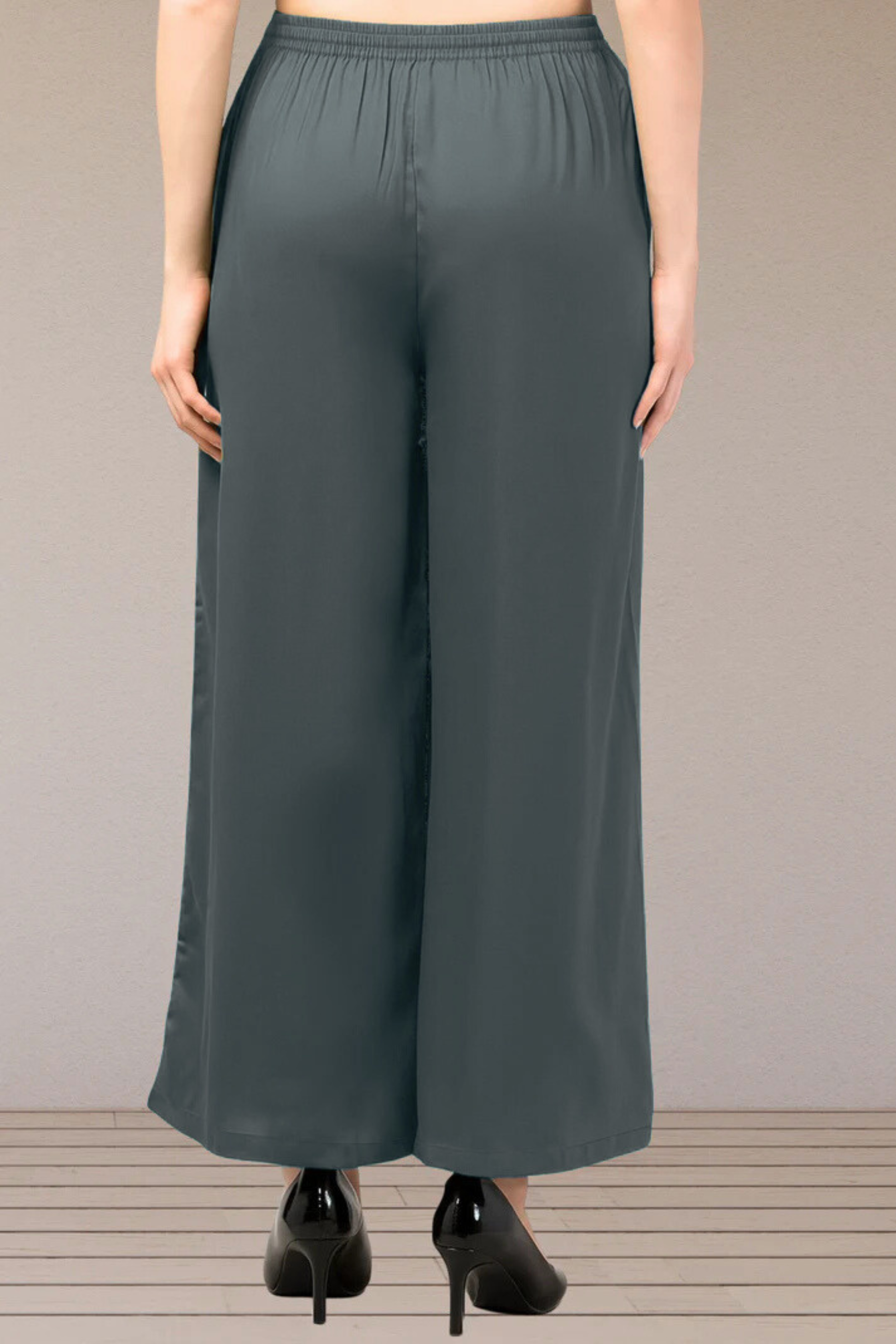 Buy Plus Size Grey Flared Palazzo Pant | Apella - The XS to 10XL Store