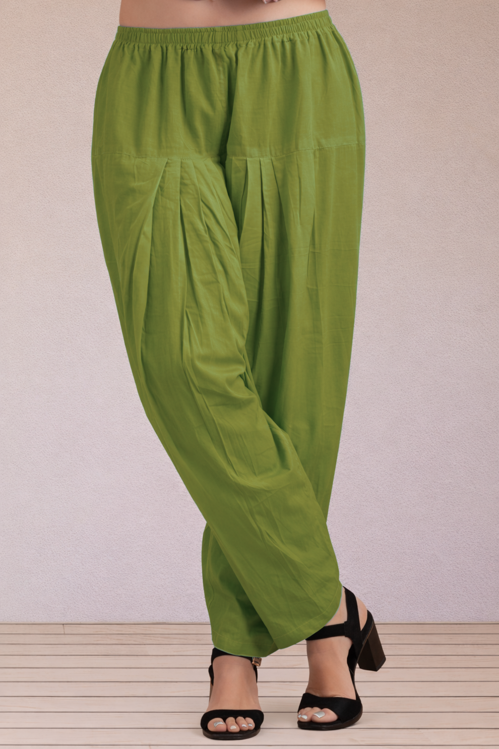 Buy Plus Size Mehandi Green Easy Fit Cotton Salwar | Apella - The XS to ...