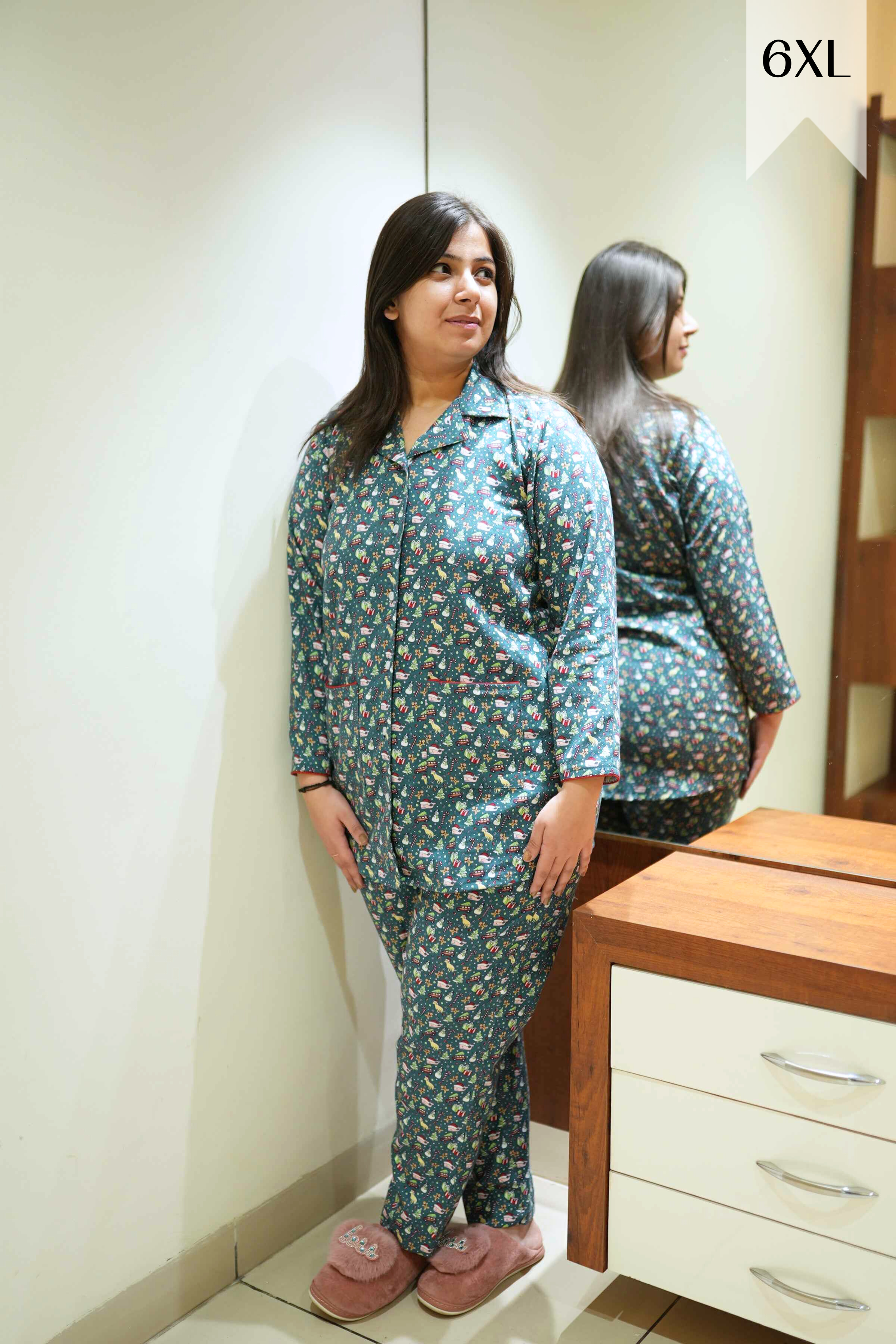 Buy Plus Size Merry Jingles Woollen Night Suit | Apella - The XS to ...