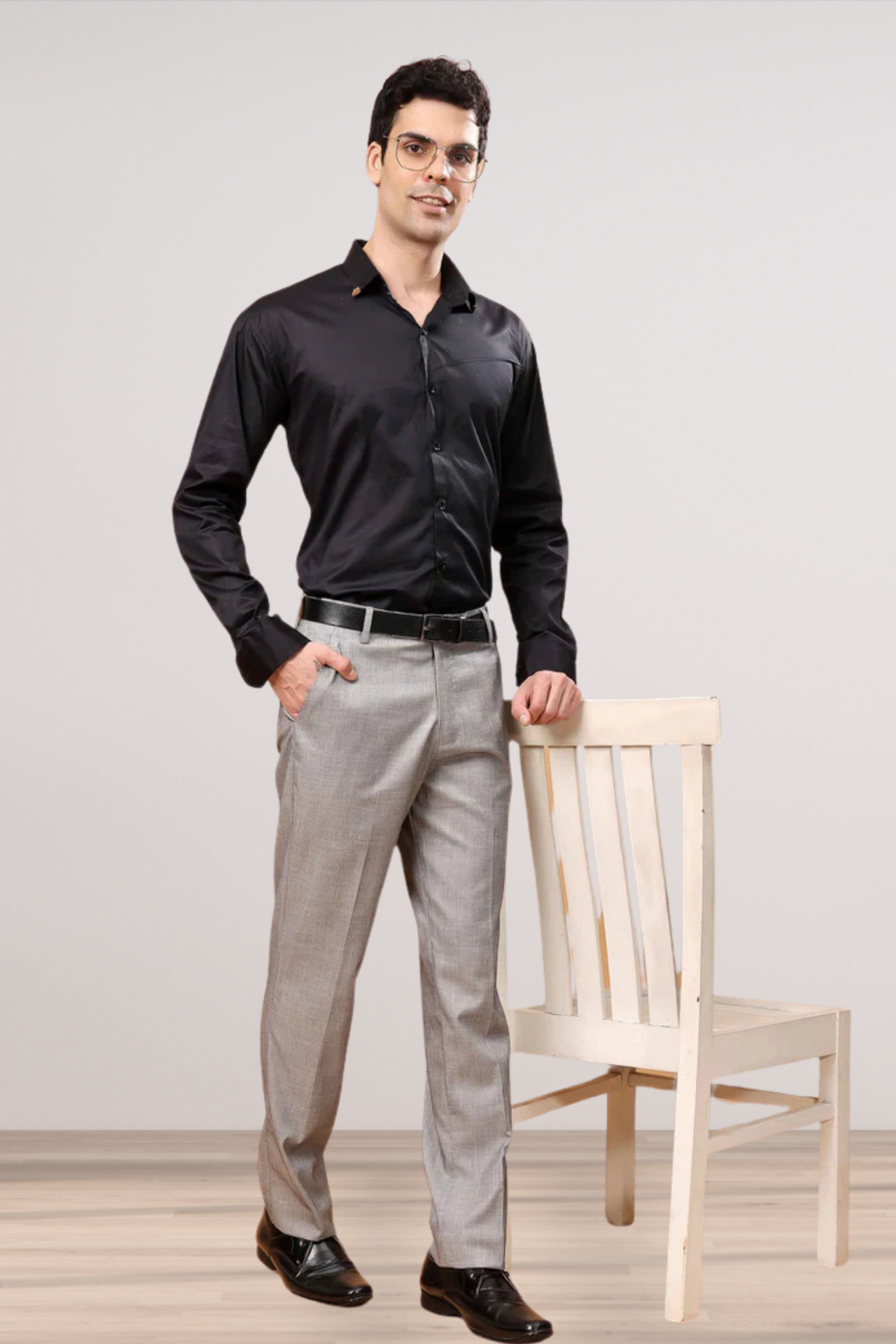 Buy Plus Size Slate Grey Linen Formal Trousers | Apella - The XS to ...