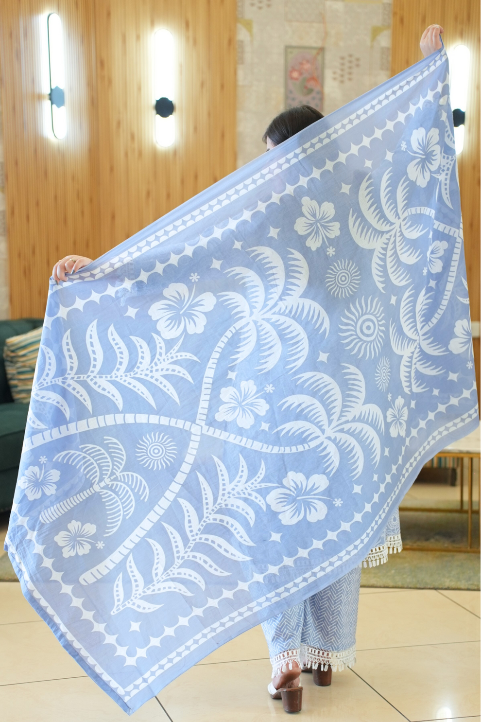 Buy Plus Size Muted Cobalt Cotton Suit Set | Apella - The XS to 10XL Store