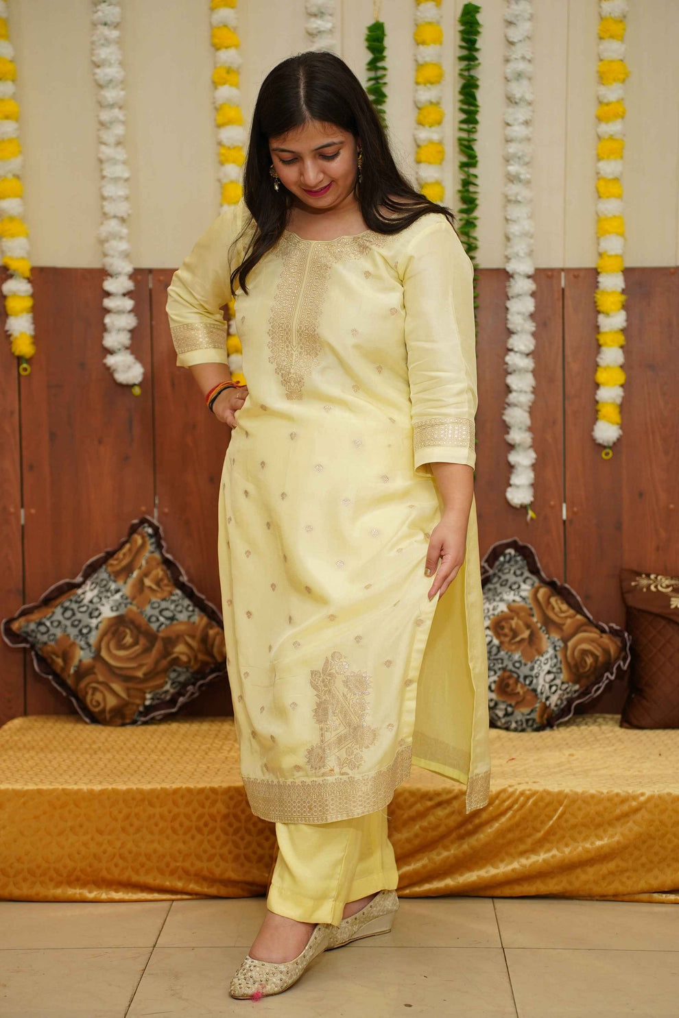 Buy Plus Size Pink Lemonade Jacquard Silk Suit | Apella - The XS to ...