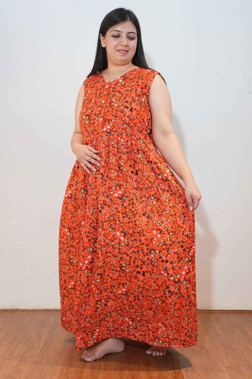 Buy Plus Size Scarlet Red Rayon Night Gown | Apella - The XS to 10XL Store
