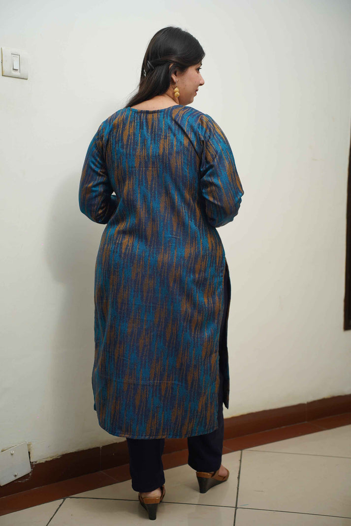 Buy Plus Size Midnight Weave Woollen Kurta Set | Apella - The XS to ...