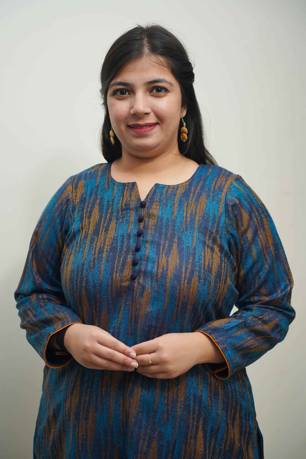 Buy Plus Size Midnight Weave Woollen Kurta Set | Apella - The XS to ...