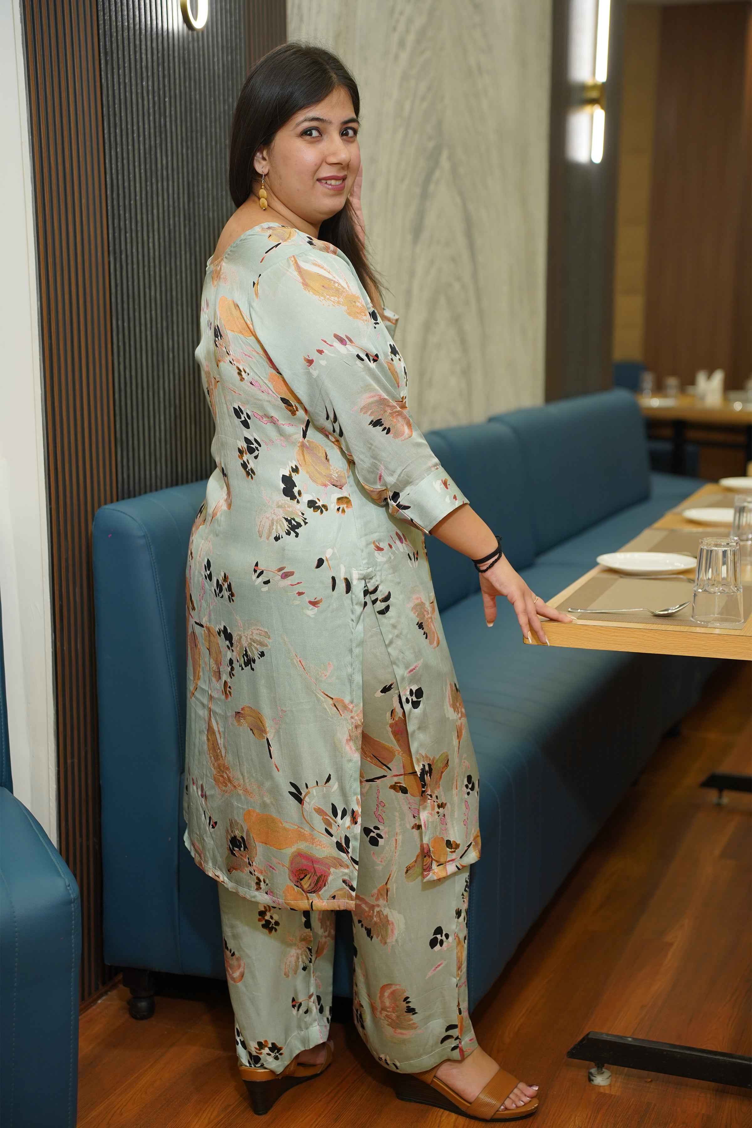 Mint Mirage Co-ord Suit Set - Apella