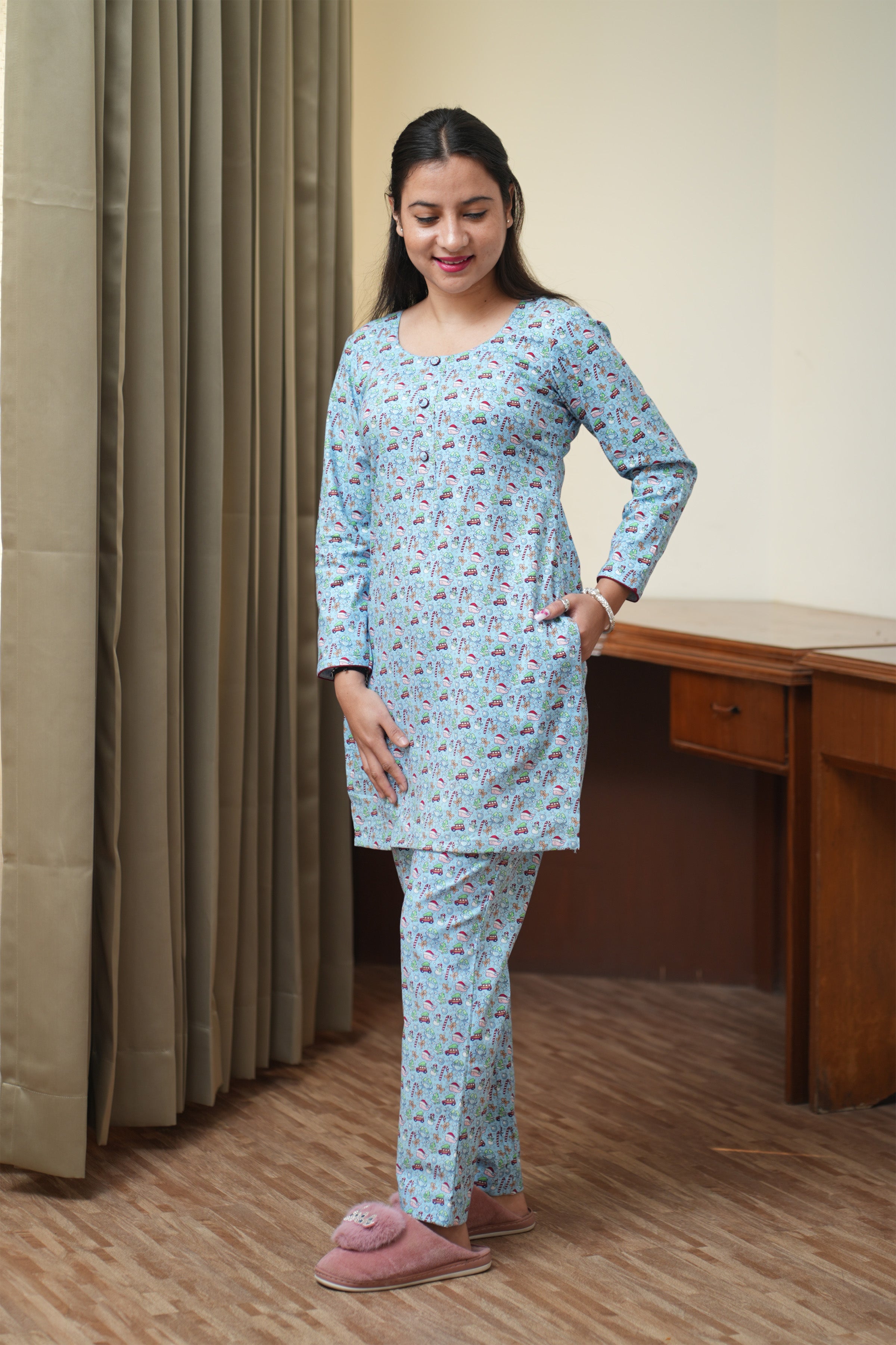 Buy Woolen Nighty & Winter Night Suit For Women - Apella