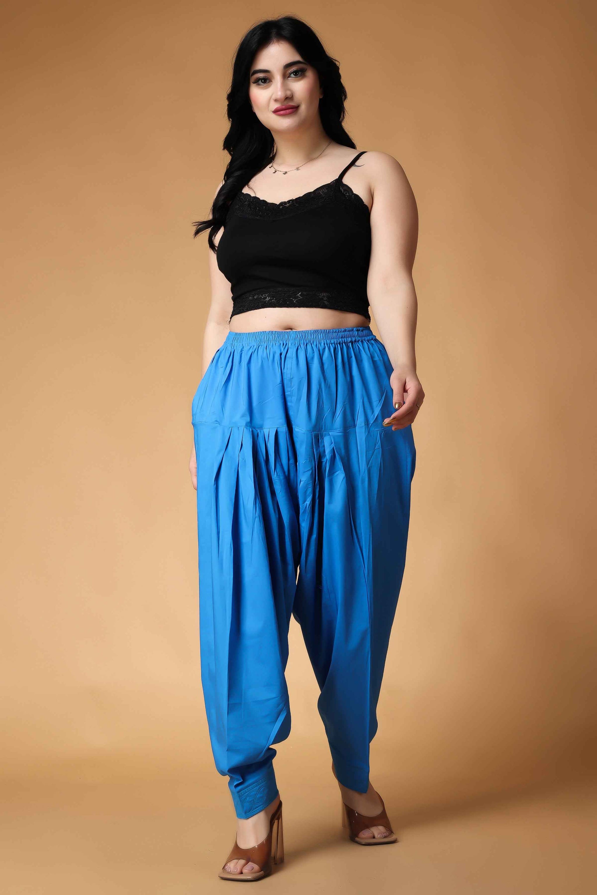 Buy Plus Size Pleated Salwar Pants & Plus Size Patiala Salwar Pants ...