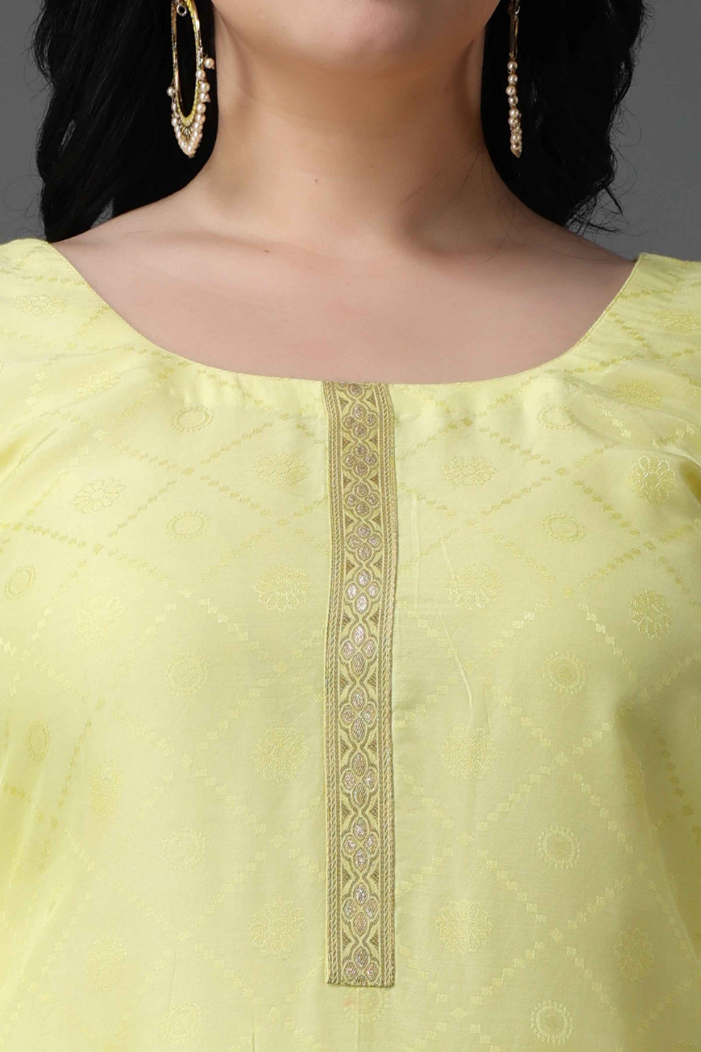Buy Plus Size Lemon Icing Fancy Muslin Suit | Apella - The XS to 10XL Store